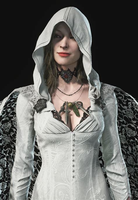 Bela Dimitrescu White Dress Hoody Portraits