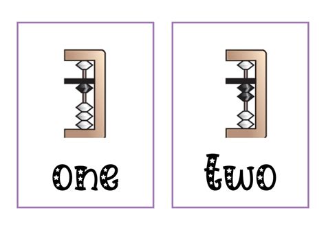Abacus Soroban Counting Flash Cards Printable Math Activity Early
