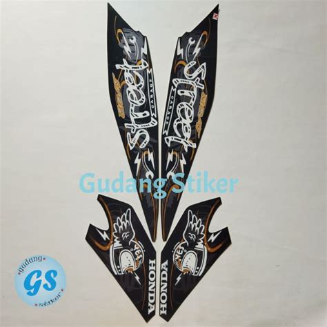 STRIPING STIKER MOTOR LIS HONDA BEAT STREET FULL HITAM Lazada Indonesia