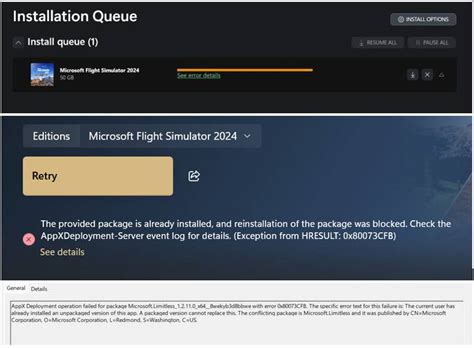 Getting A 0x80073cfb Error While Installing Through Xbox Gamepass Msfs