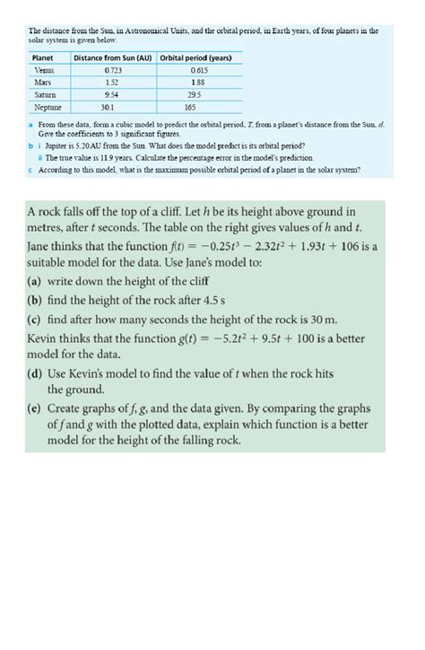 More Cubic Modelling Practice Exam Matematika Studocu