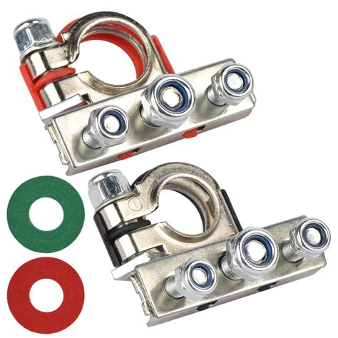 Buy Battery Terminal Connectors Joycemall 1 Pair 3 Way Top Post