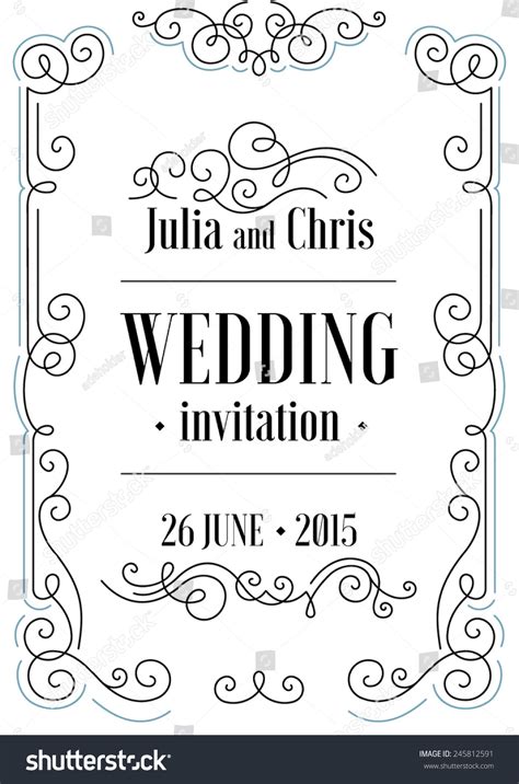 Beautiful Thin Line Ornamental Frame Wedding Stock Vector Royalty Free