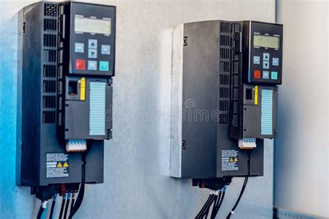 Close Up Of Control Panel In Industrial Production Factory Stock Image