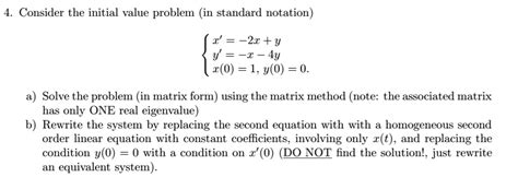 solved consider the initial value problem in standard notation 2r