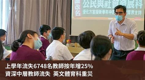上學年流失6748名教師按年增25 資深中層教師流失 英文體育科重災 Jump 求職增值