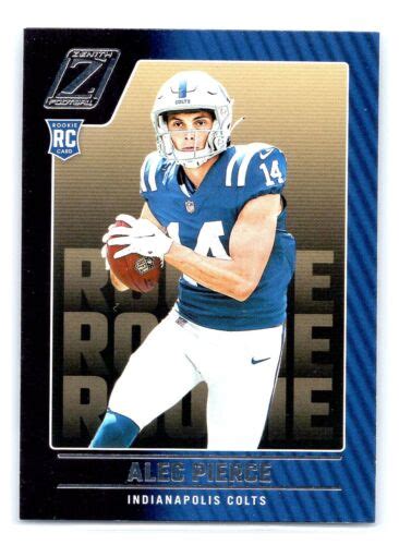2022 Zenith 121 Alec Pierce Rc Football Indianapolis Colts Rookie Ebay