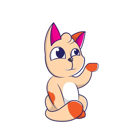 Gambar Kartun Kucing Duduk Kartun Kucing Imut Png Dan Vektor Dengan