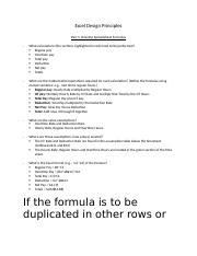 Effective Excel Spreadsheet Design Principles Formulas And Course Hero