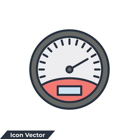 Speedometer Icon Logo Vector Illustration Speed Indicator Symbol Template For Graphic And Web