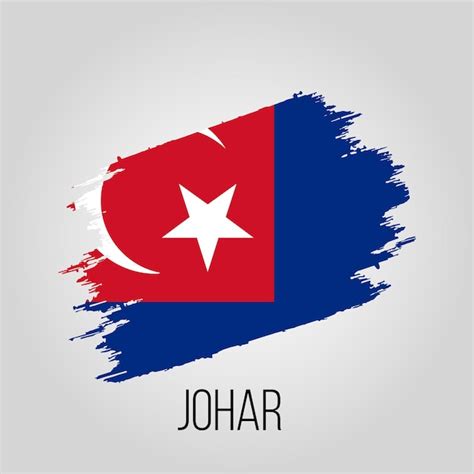 벡터 말레이시아 국가 Johar 및 지역 벡터 그런 지 플래그 디자인 서식 파일 프리미엄 벡터
