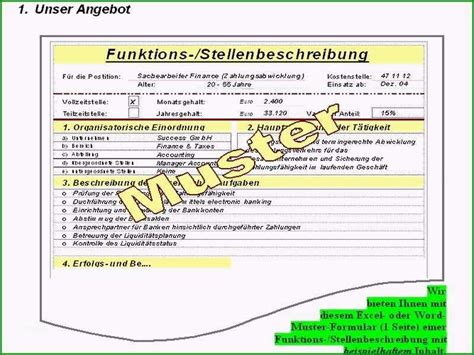 2 Sensationell Stellenbeschreibung Vorlage Excel Für 2 Kostenlos Vorlagen