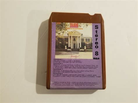 Elvis Presley Recorded Live On Stage In Memphis 8 Track Tape Cps1