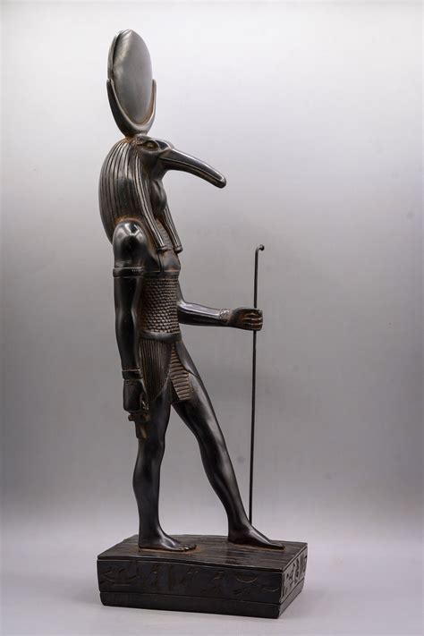 Statue Thoth God Of The Moon And Wisdom Black Large Ancient Egyptian