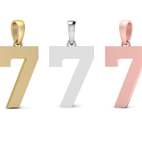 Stl File Number 7 Font Plain Gold Pendant 🔢 Obj・3d Printer Model To