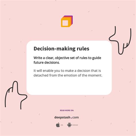Decision Making Rules Deepstash