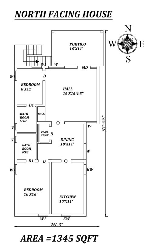 26 3 House Plan With 2 Bedrooms