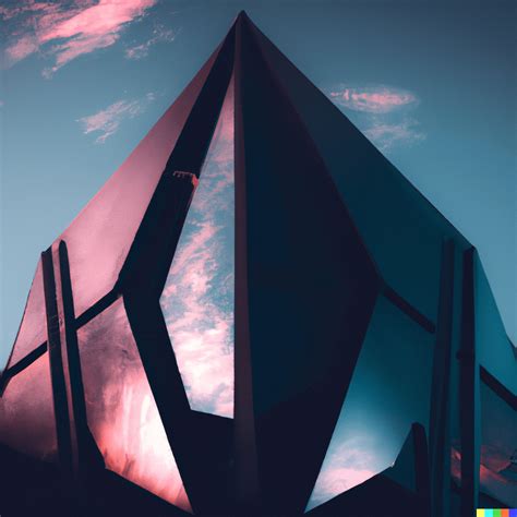 Dalle 2 Triangular Glass And Metal Architecture Prompt In Comments