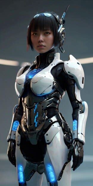 futuristic game character premium ai generated image