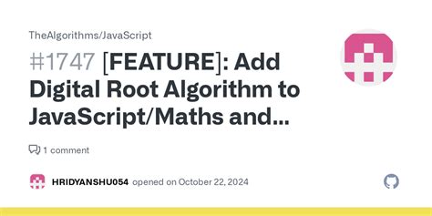 Feature Add Digital Root Algorithm To Javascriptmaths And Its
