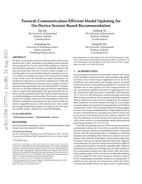 Pdf Towards Communication Efficient Model Updating For On Device