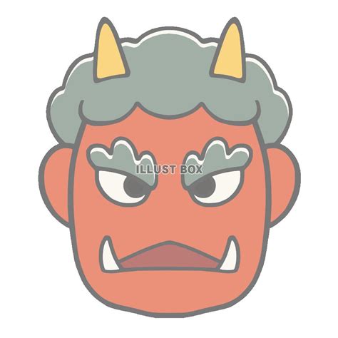 無料イラスト 赤鬼のお面