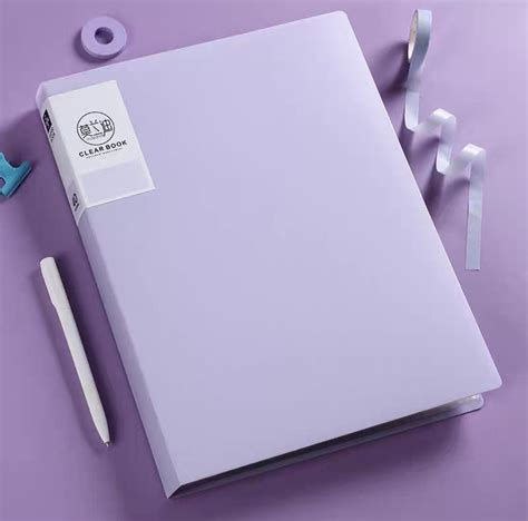 A4 Morandi Clear File 20 40 60 80 100 Pockets Clear Book File