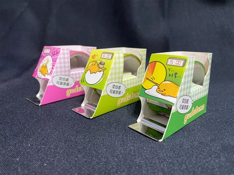 全新 Gudetama 蛋黃哥的一天 紙膠帶遲到殘念、無心開會、偷閒慵懶款3入組 書籍、休閒與玩具 文具、藝術、手工藝 文具