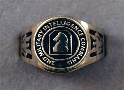 2nd Military Intelligence Command Insignia Ring Mi Service Ring Us Army