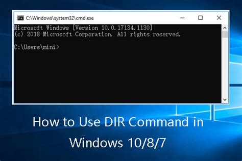 How To Use Dir Command In Windows 1087 Freecomcmddirc At Master