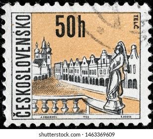 Czechoslovakia Circa 1966 Post Stamp Printed Stock Photo 1463369609