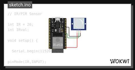 Pir Sensor Wokwi Esp32 Stm32 Arduino Simulator