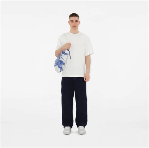 Ekd Nylon Tote In White Men Burberry® Official