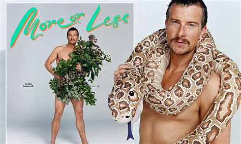 Bear Grylls Bares All As He Strips NAKED And Poses Covered In Leaves