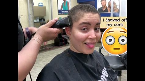 Shaving My Hair Bye Bye Curls 😭 Youtube