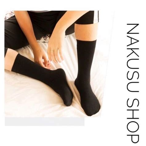 Poposy 6pairs Cotton Mens Plain Blackwhite Long Sports Socks Knee