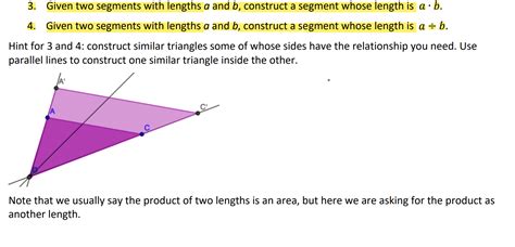 solved 3 given two segments with lengths a and b construct