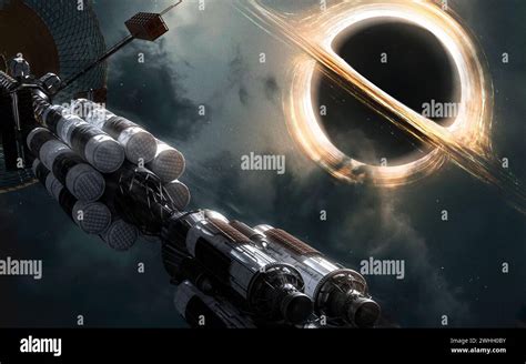 3d Illustration Of Black Hole Absorbing Light In Deep Space 5k
