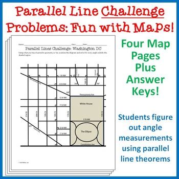 Parallel Lines Challenge Problems Fun With Maps By Science With Mrs Lau