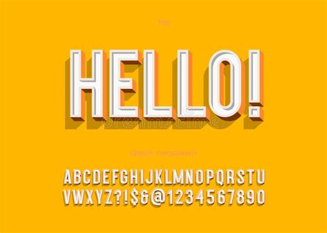 Vector Hello Bold Font Stock Vector Illustration Of Magazine 127131638