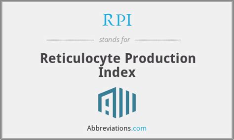 What Is The Abbreviation For Reticulocyte Production Index