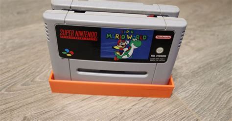 Snes Cartridge Holder By Pyrobanane Download Free Stl Model
