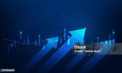 화살표 주식 시장 투자 성장 글로벌 기술 배경 비즈니스 트렌드 경제 벡터 일러스트 레이 션 환상적인 기술 Earnings Before Interest And Taxes에