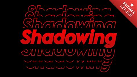 Shadowing Modern Stroke Text Effect Generator