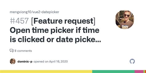 Feature Request Open Time Picker If Time Is Clicked Or Date Picker If Date Is Clicked Issue
