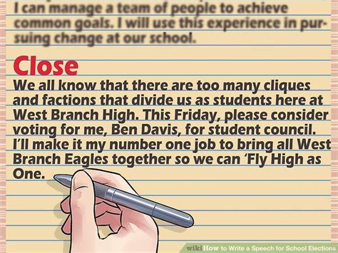 How To Write A Speech For School Elections With Sample Speeches