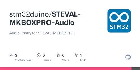 GitHub Stm32duino STEVAL MKBOXPRO Audio Audio Library For STEVAL MKBOXPRO