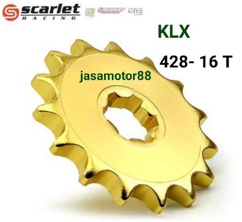 GEAR GIR GIGI TARIK DEPAN KLX 150 428 16 T GOLD SERIES Lazada Indonesia