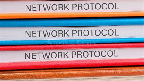 Colorful Manuals On Network Protocols Are Neatly Stacked Showcasing