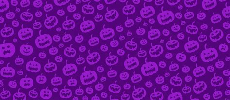 October Happy Halloween Pattern Background Design With Pumpkins Use To Background Banner